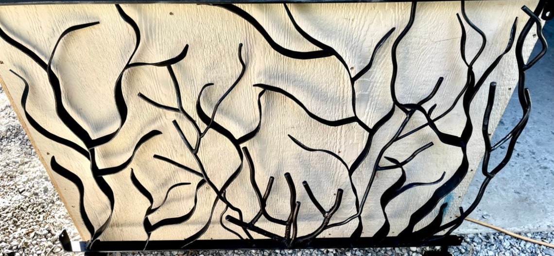 Forged Iron Seaweed Coral Ocean Stair Railing Coastal Design - Etsy