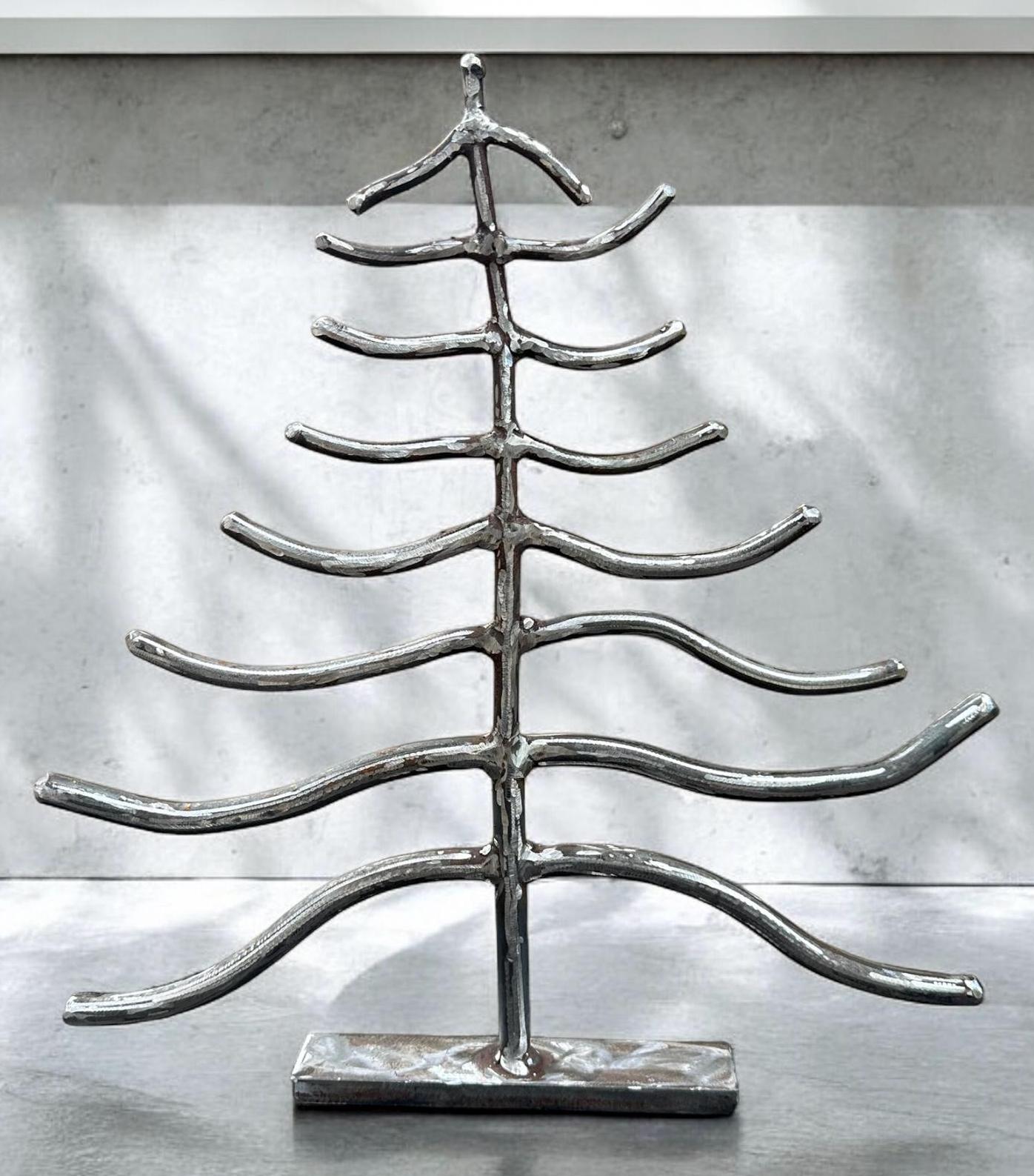Forged Iron Tree, Metal Tree Decor, Holiday Tree, Rustic Tannenbaum ...
