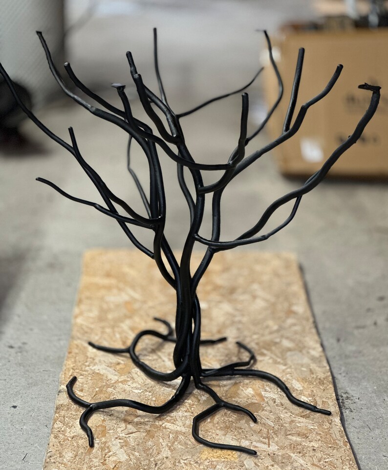 Forged Iron Forest Branch Dining Table Base, Rustic Organic Tree ...