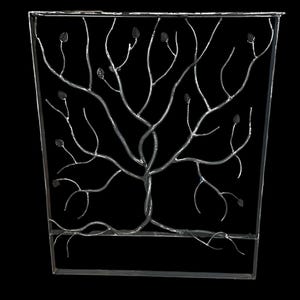 Forged Iron Twisted Tree Stair Railing, Custom Metal Railing, Rustic ...