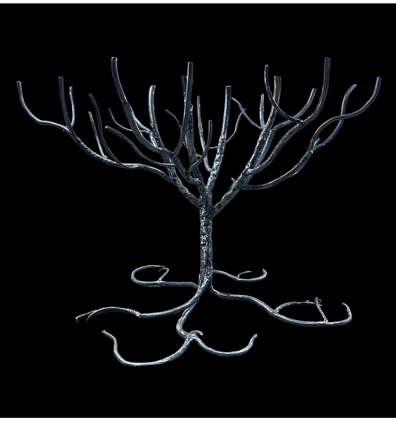 Forged Iron Forest Branch Dining Table Base, Rustic Organic Tree ...