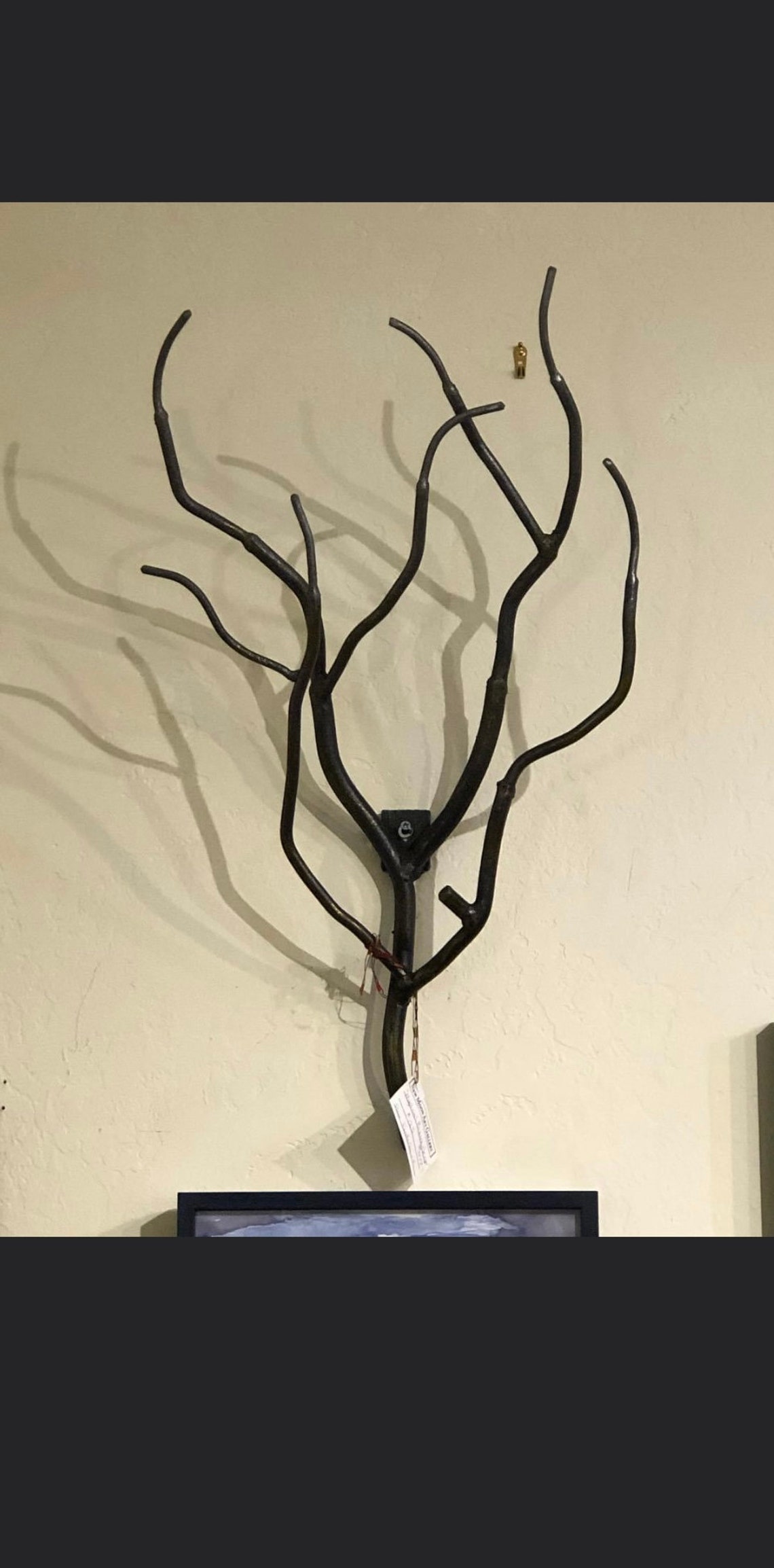 Forged Iron Tree Branch Hanger Rustic Coat Towel Hook - Etsy