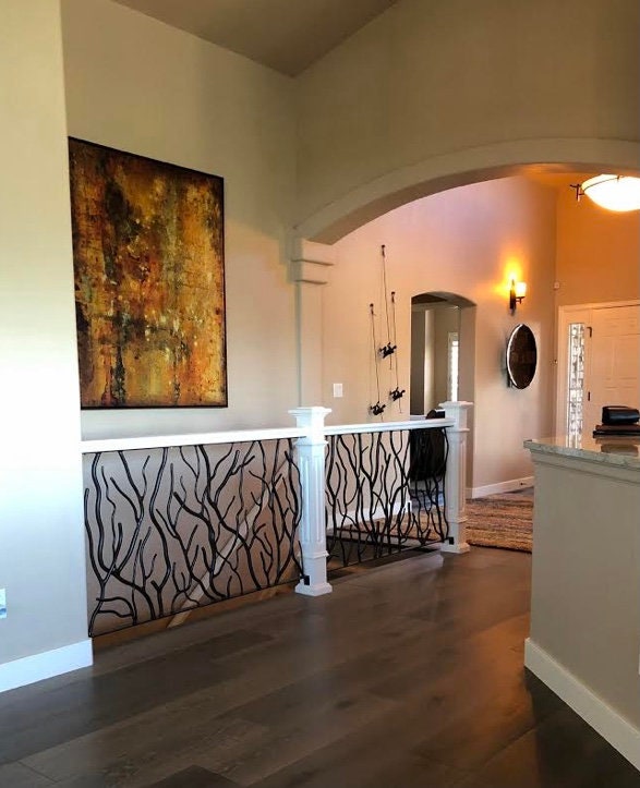 Forged Iron Rustic Branch Railing Sold by Linear Ft, Stair Railing ...