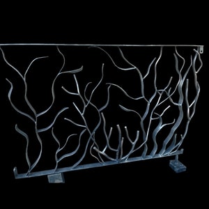 Forged Iron Seaweed Coral Ocean Stair Railing, Coastal Design Railing ...