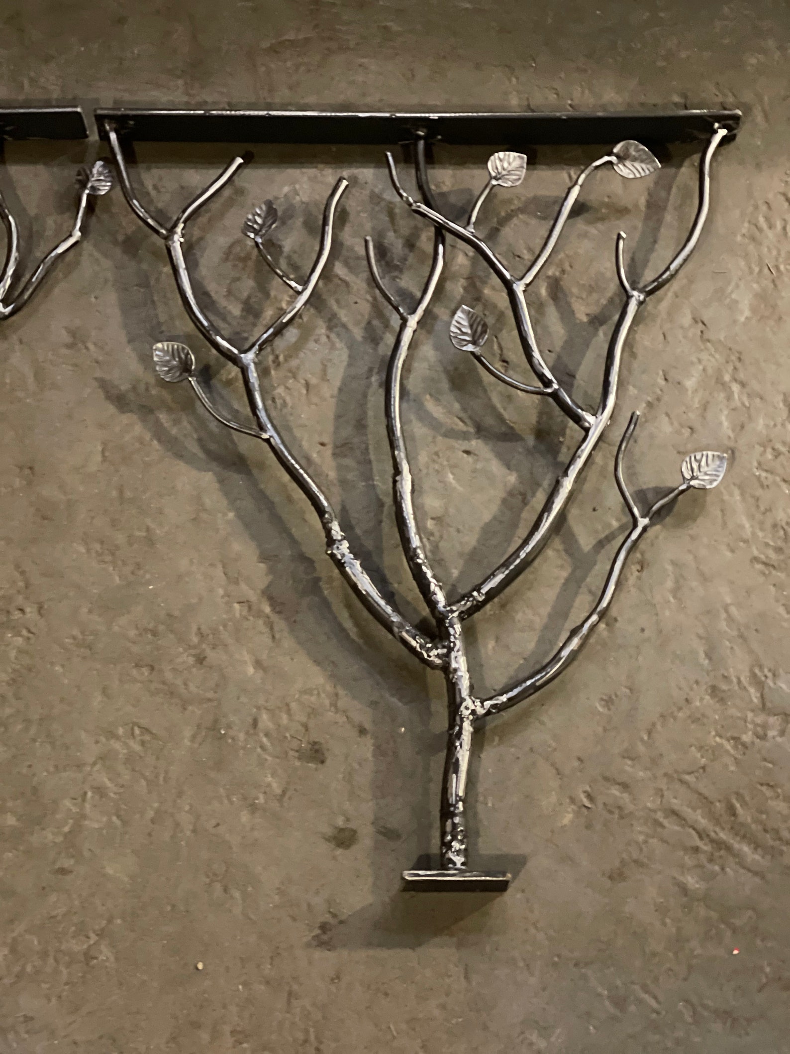 Forged Iron Forest Trees With Leaves Table Trestles Modern - Etsy