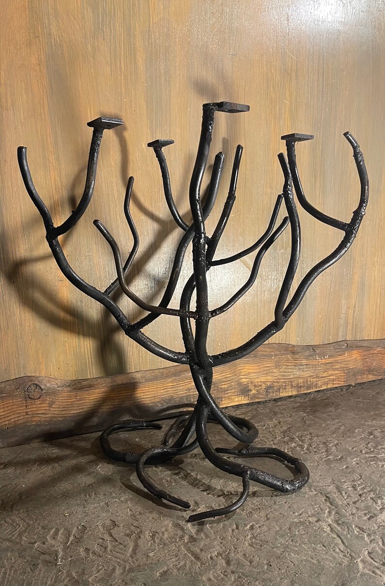 Forged Iron Woodland Tree Branch Accent Table Base Metal End - Etsy