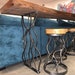 Iron Forged Dining Branch Table Trestle Bases, Metal Table Base, Rustic ...