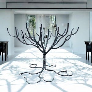 Forged Iron Forest Branch Dining Table Base, Rustic Organic Tree ...