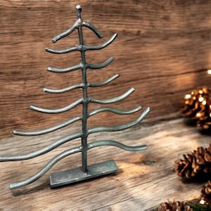 Forged Iron Tree, Metal Tree Decor, Holiday Tree, Rustic Tannenbaum ...