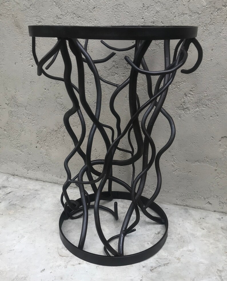 Forged Iron Branch Table Base Metal Accent Table Rustic | Etsy