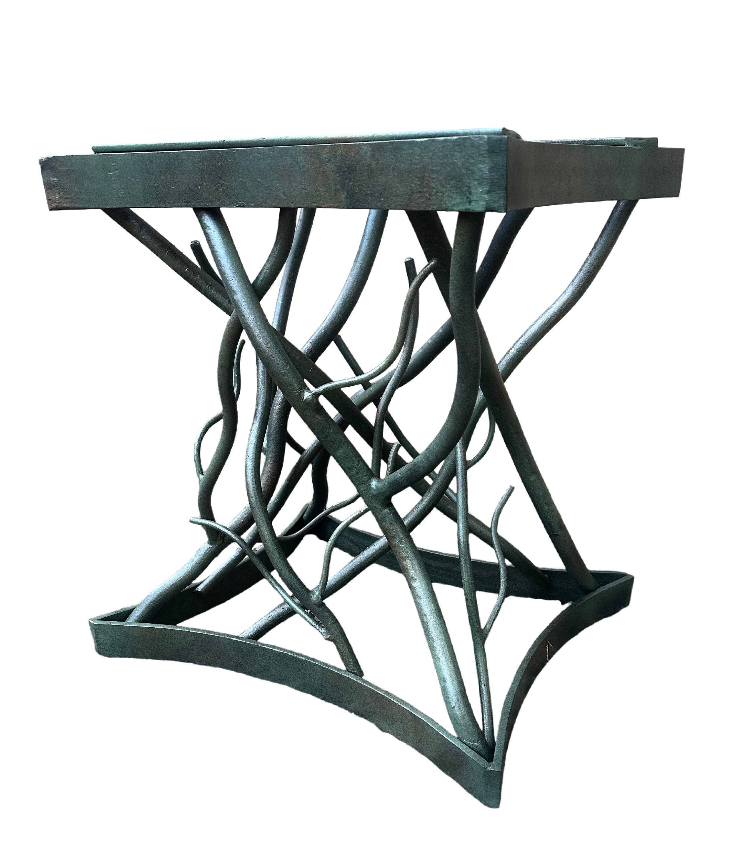 Forged Iron Rustic Elegant Branch Table Base, Metal Accent Table ...