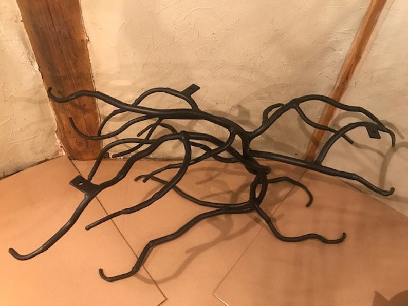 Forged Iron Twisted Leaning Tree Branch Coffee Table Base for - Etsy