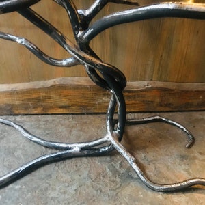 Forged Iron Twisted Leaning Tree Branch Coffee Table Base for Wooden ...