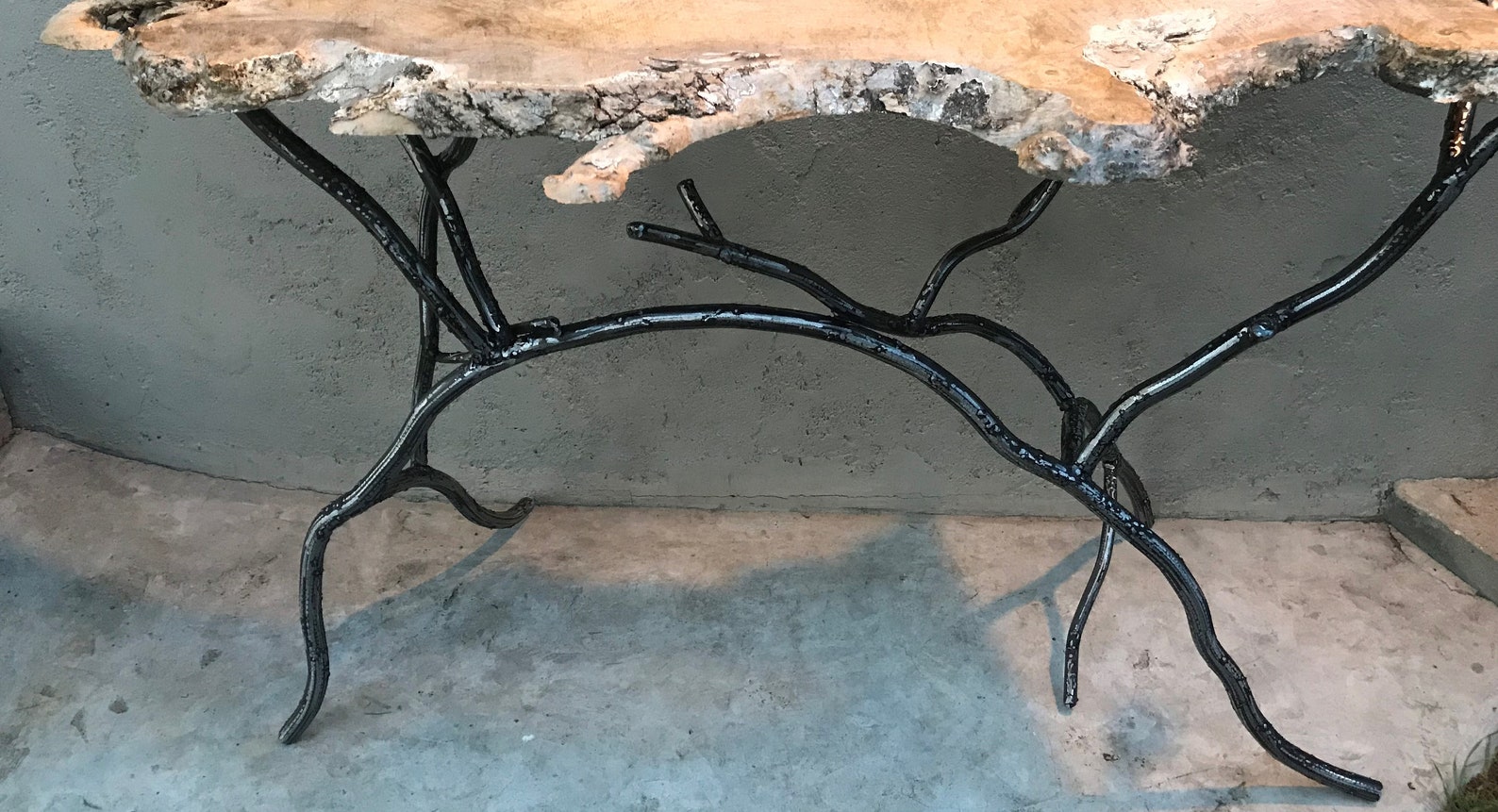 Forged Iron Branch Console Table Base, Minimalist Sofa Table Base ...