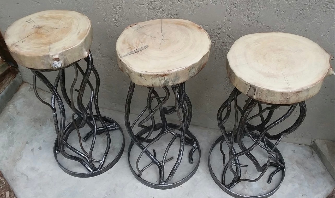 Forged Iron Branch Bar Stool Base, Kitchen Stools, Dining Chairs ...