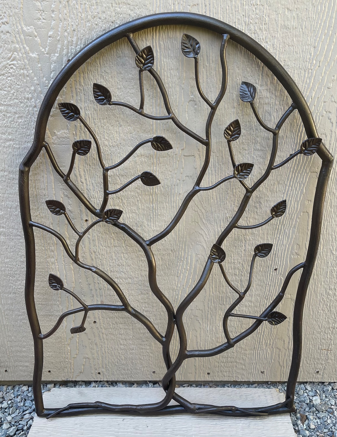 Forged Iron Forest Tree Garden Gate Metal Wall Art Rustic - Etsy