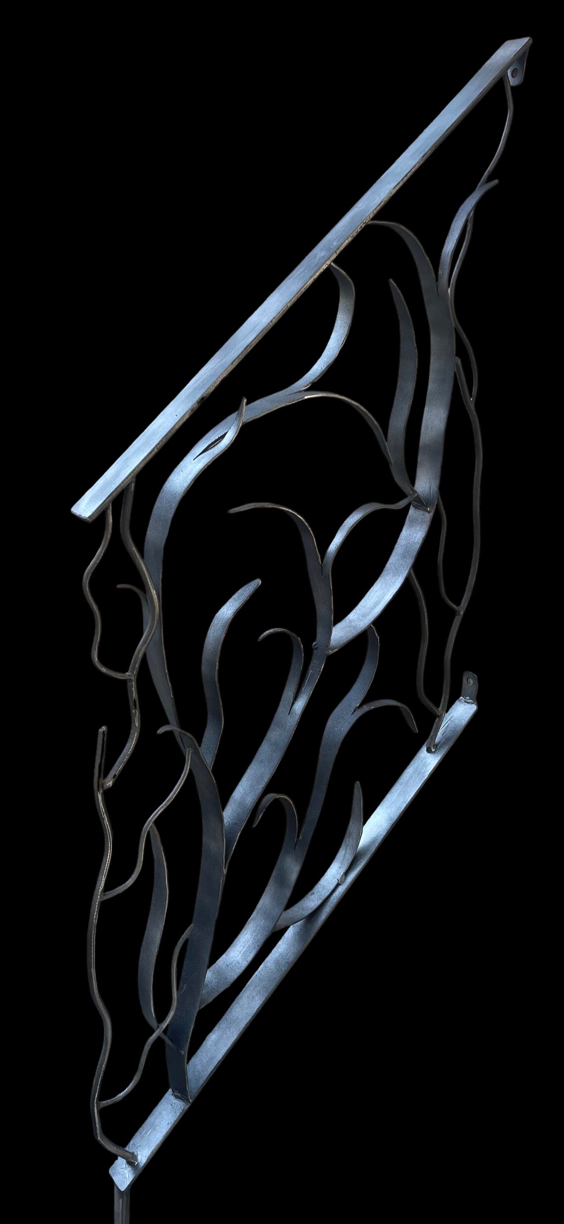 Forged Iron Seaweed Coral Ocean Stair Railing Coastal Design - Etsy