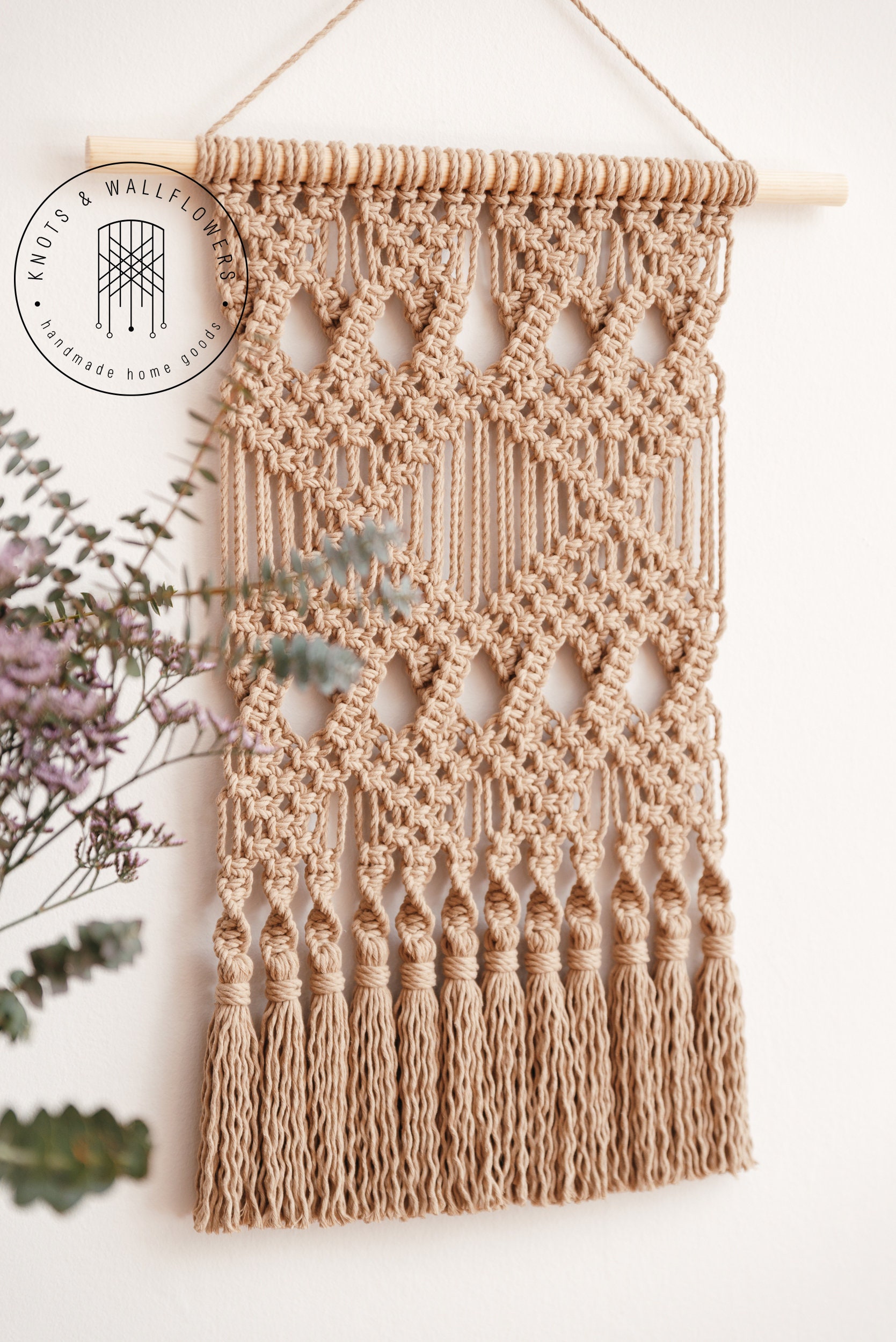 Macrame PATTERN Written PDF and Knot Guide Diy Macrame Wall - Etsy