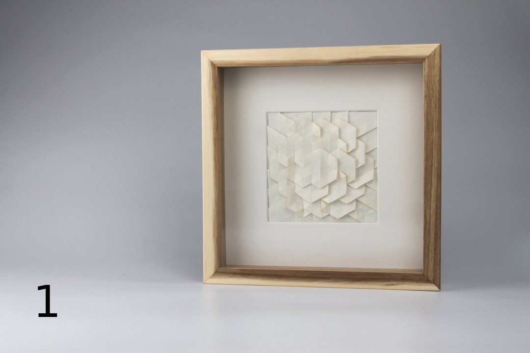 Origami Tessellation Picture in a Wooden Frame, Various Motifs - Etsy