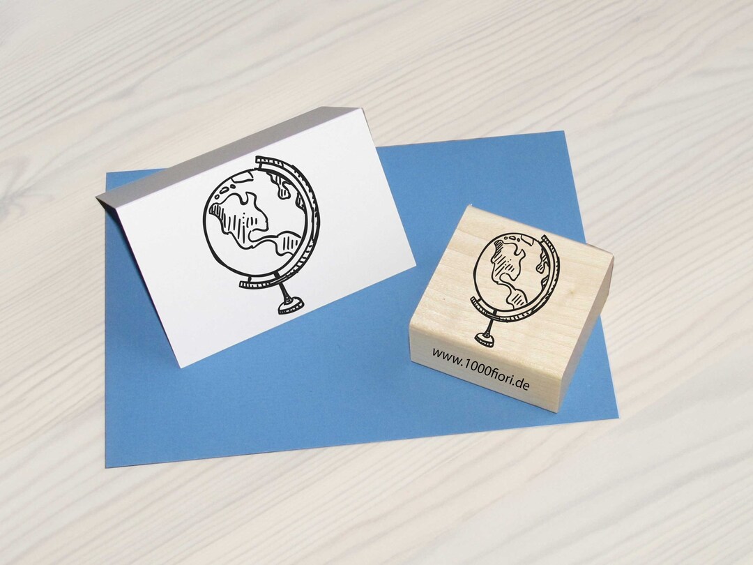Stamp Globe, Stamp Globe, Wooden Stamp for Schooling, School Start ...
