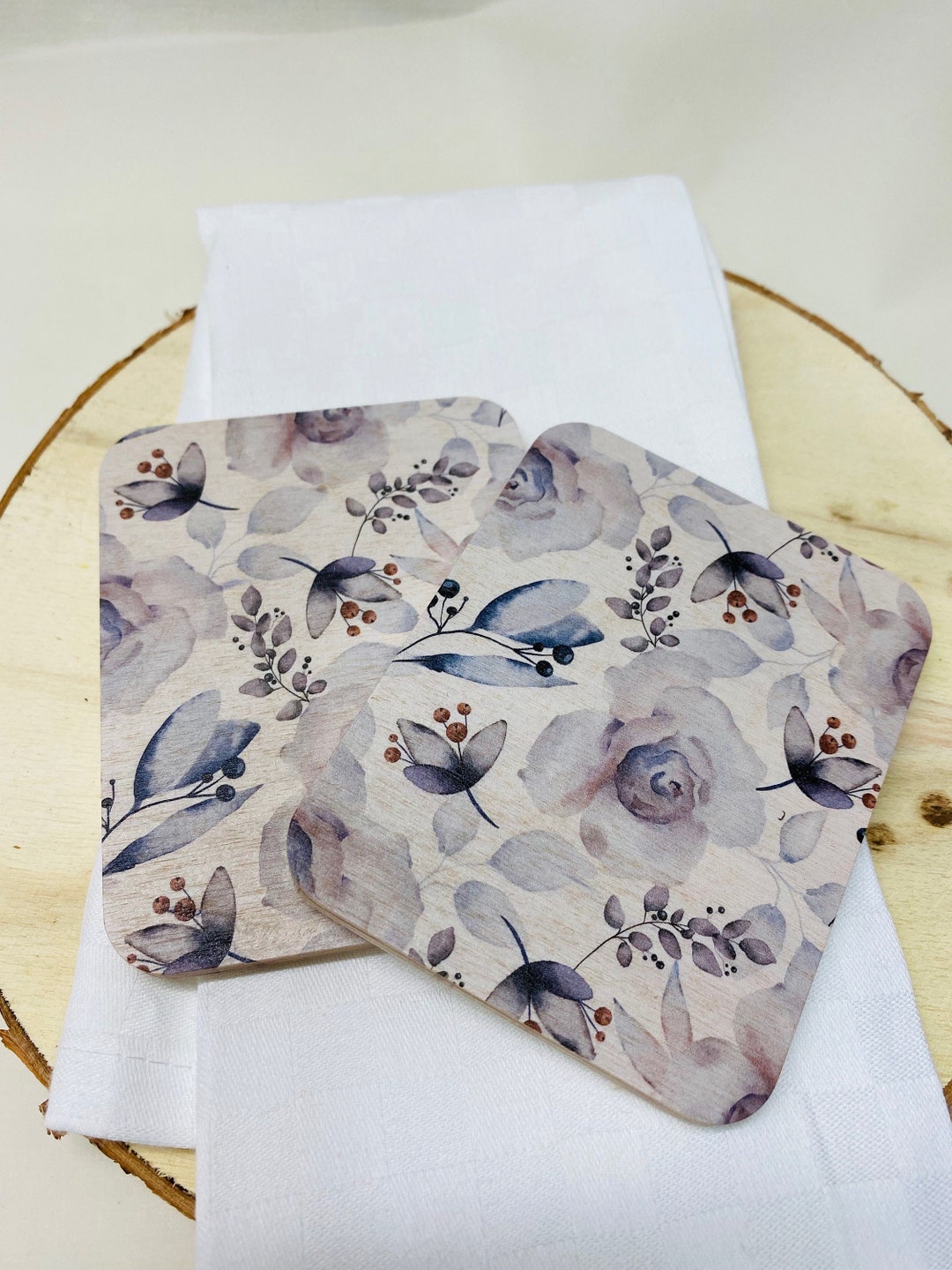 Raclette Boards Winter Roses Table Decoration for - Etsy