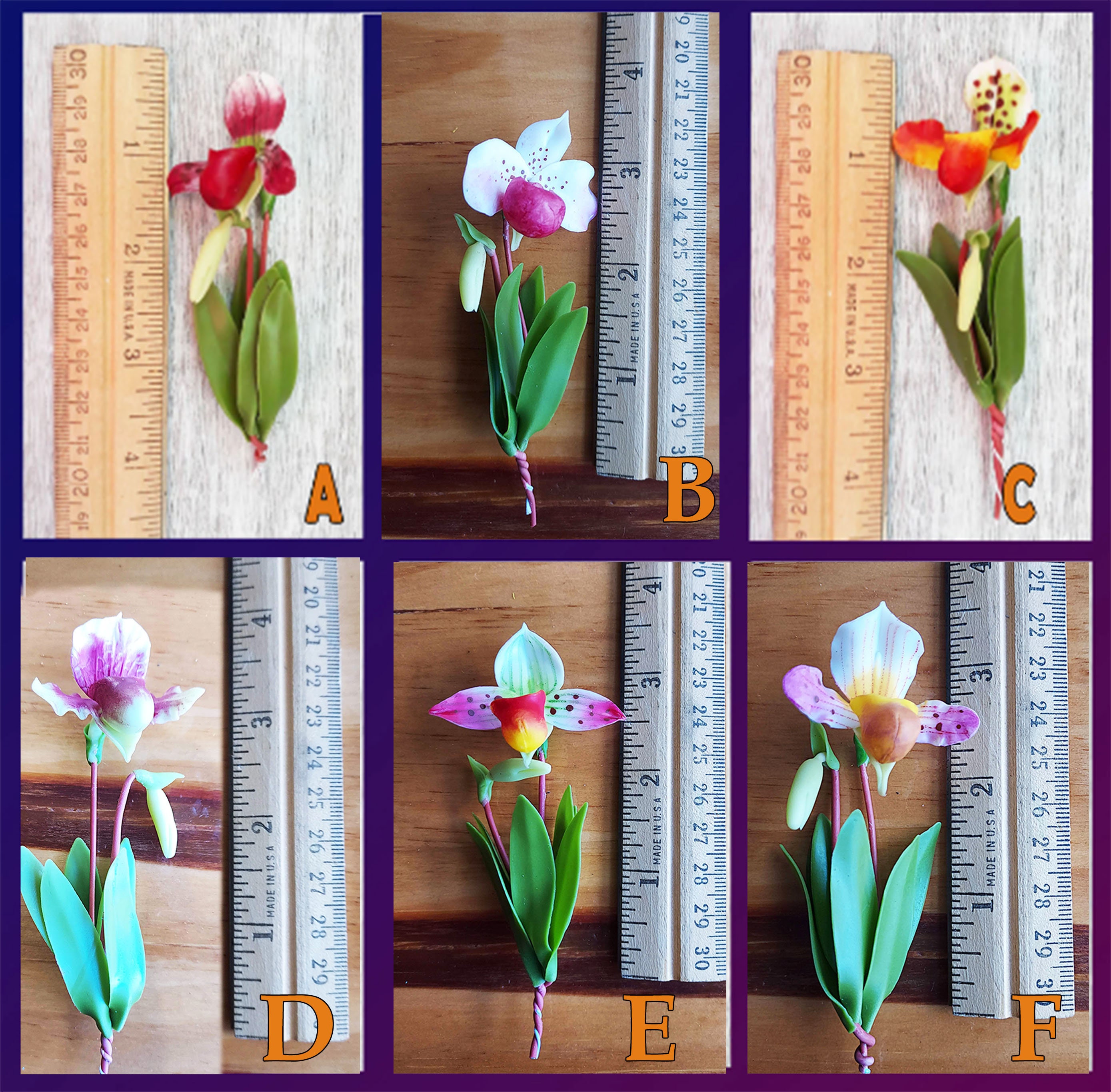 Artificial Orchid Artificial Lady Slipper-orchid - Etsy