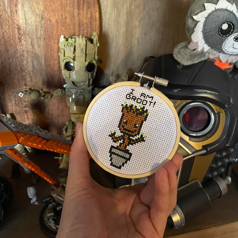 Groot Cross Stitch - Etsy