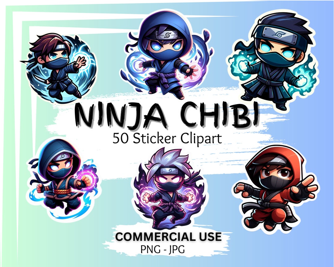 50 Ninja Clipart Pack, High-resolution Pngs, Martial Arts Illustrations ...