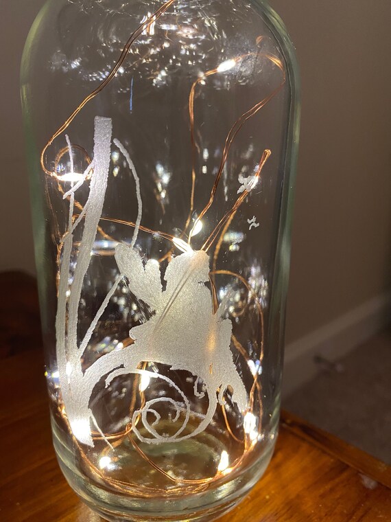 Fairy on a Tree Limb Hand Etched on heavy Donor - Etsy