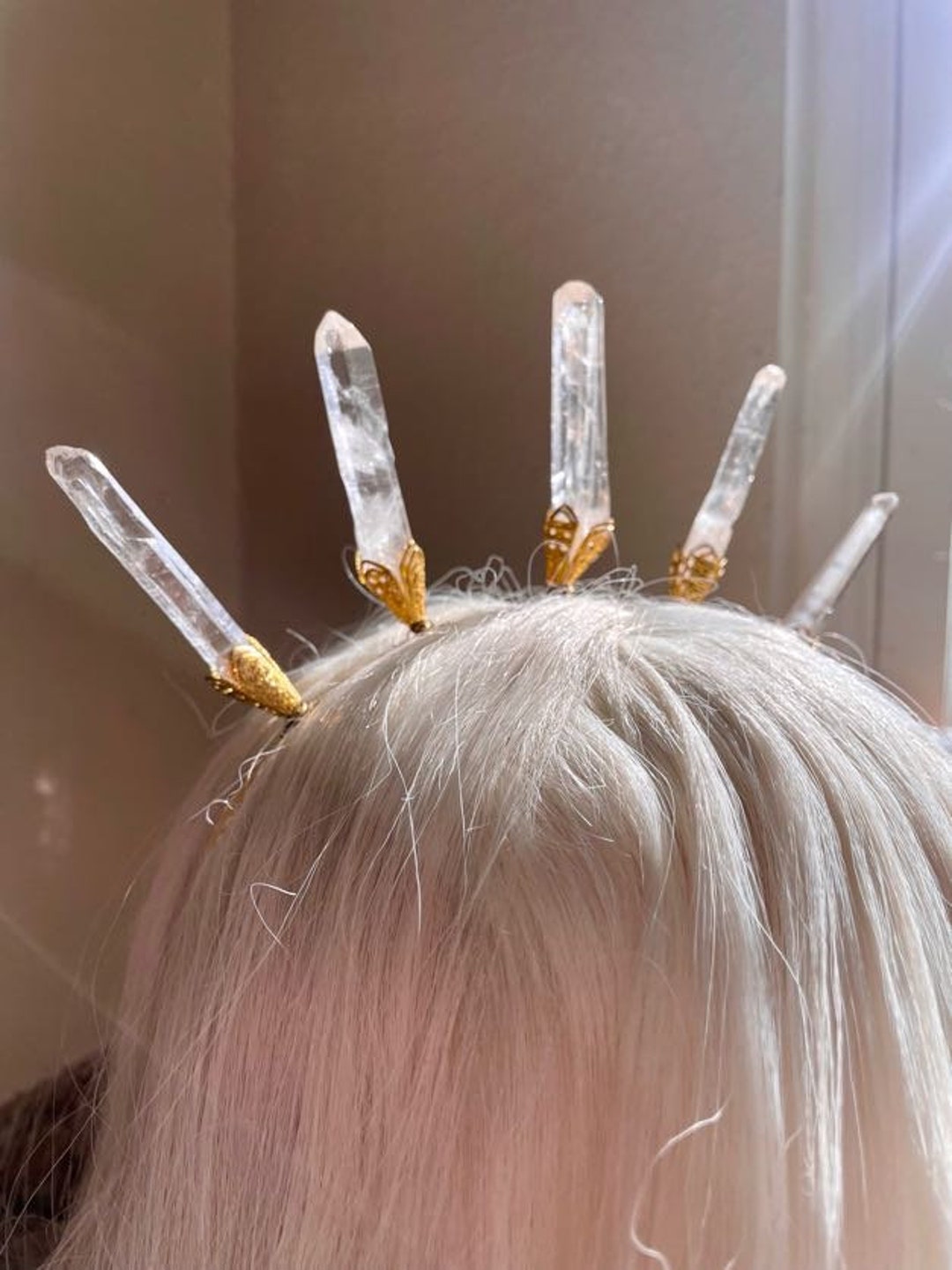 Quartz Crystal Crown || AA Quartz Points || Crown Charka || Festival ...