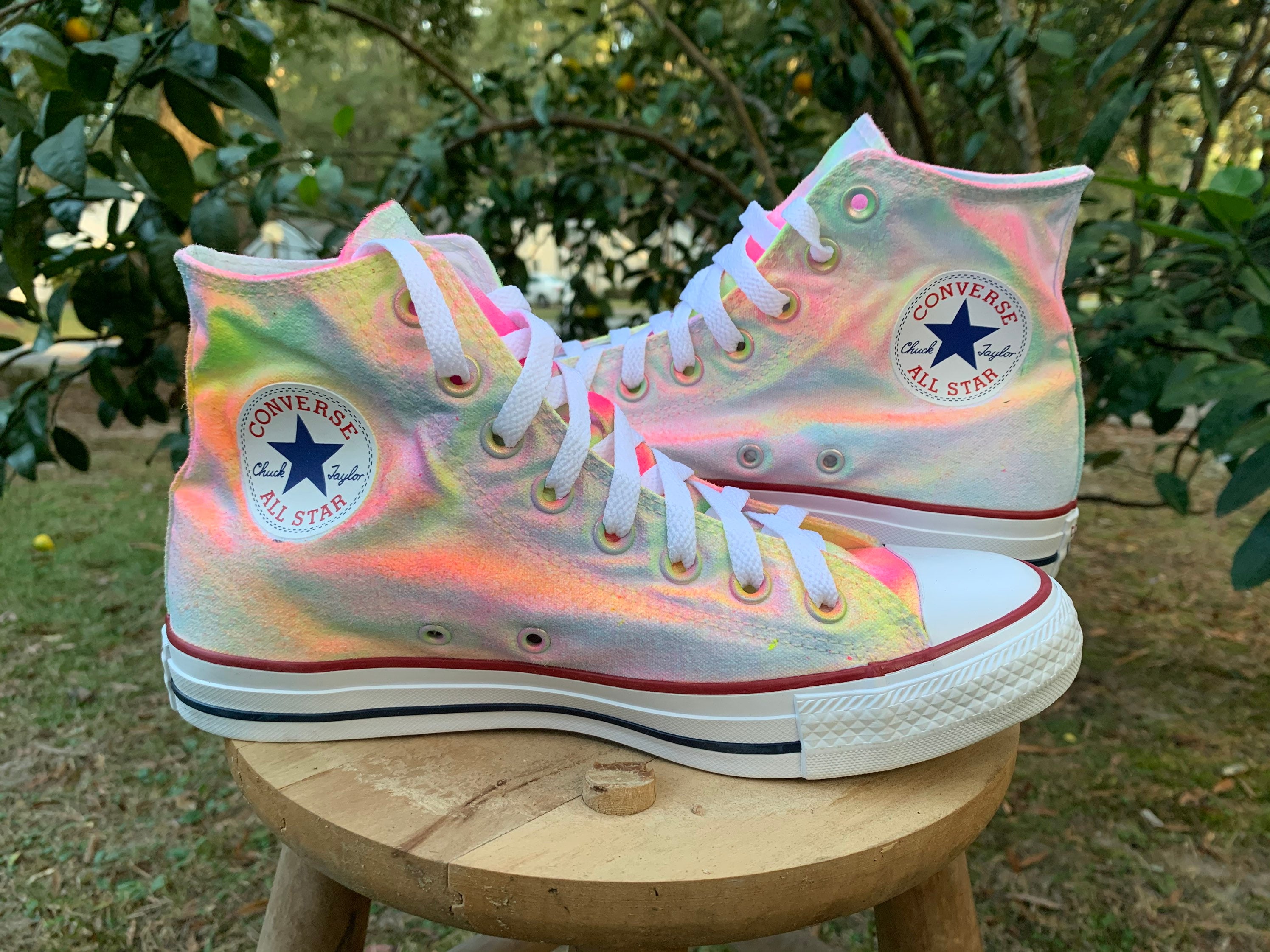 Rainbow Fade || Custom Converse Shoes || Made to Order || Rainbow High ...
