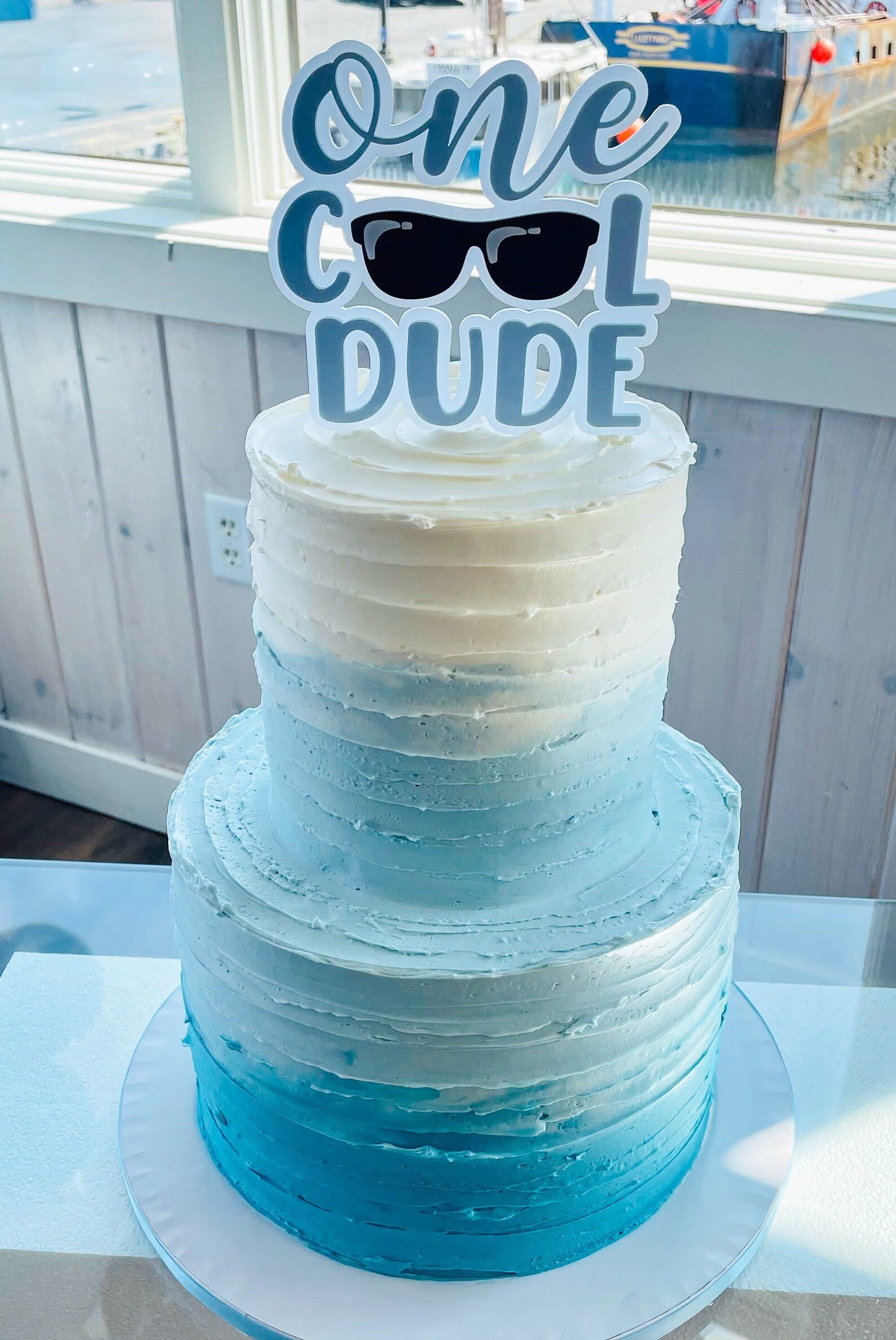 One Cool Dude 1st Birthday Acrylic Cake Topper/ Birthday Cake Toppers ...
