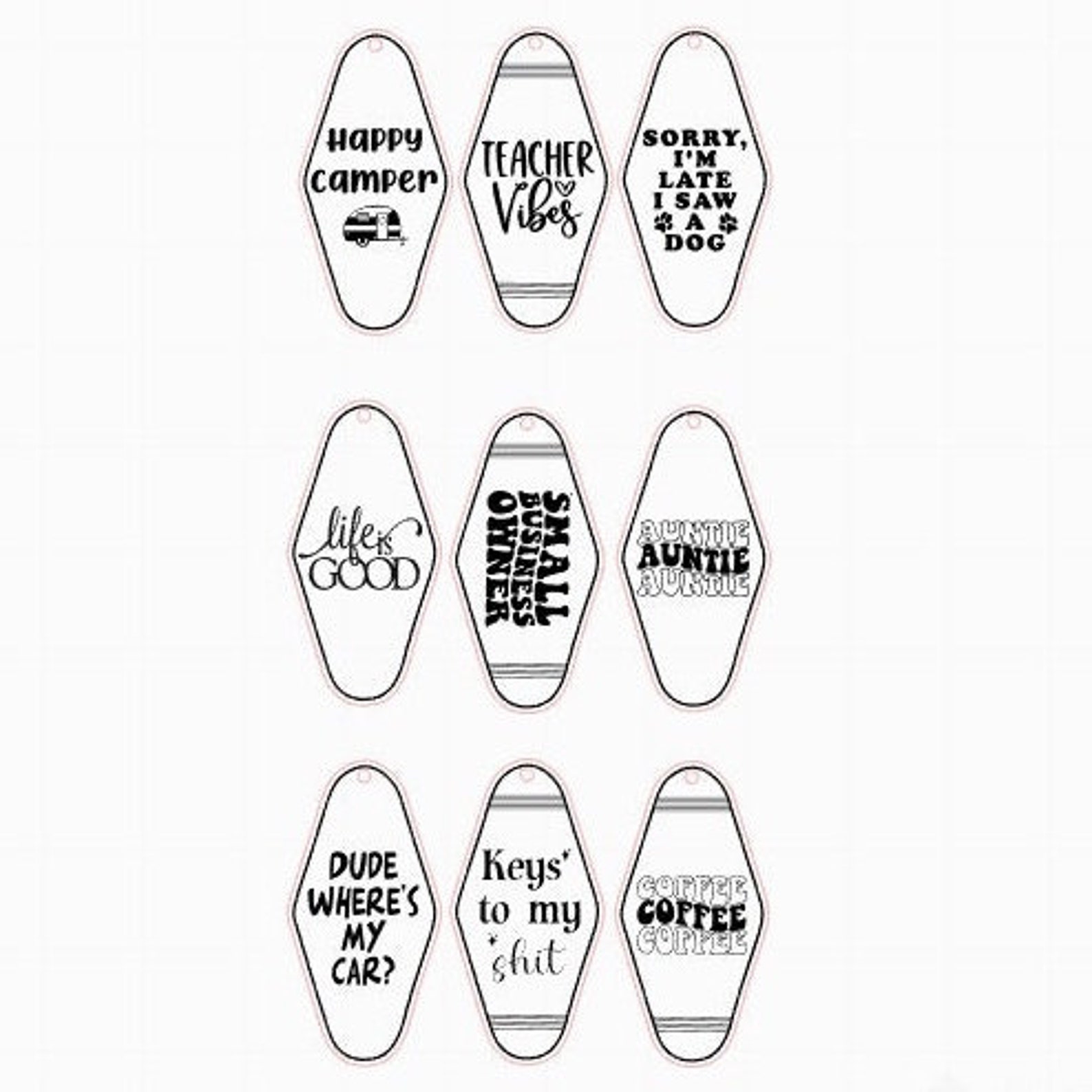 Retro Hotel Key Chain Svg, Funny Keychain Laser Files, Glowforge/beam ...