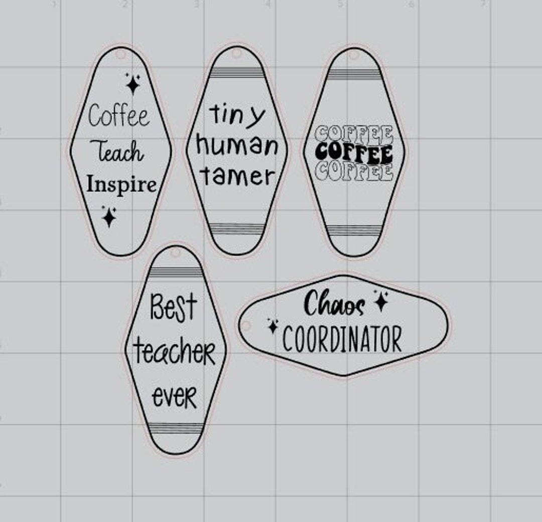 Retro Teacher Appreciation Hotel Key Chain Svg, Funny Teacher Keychain ...