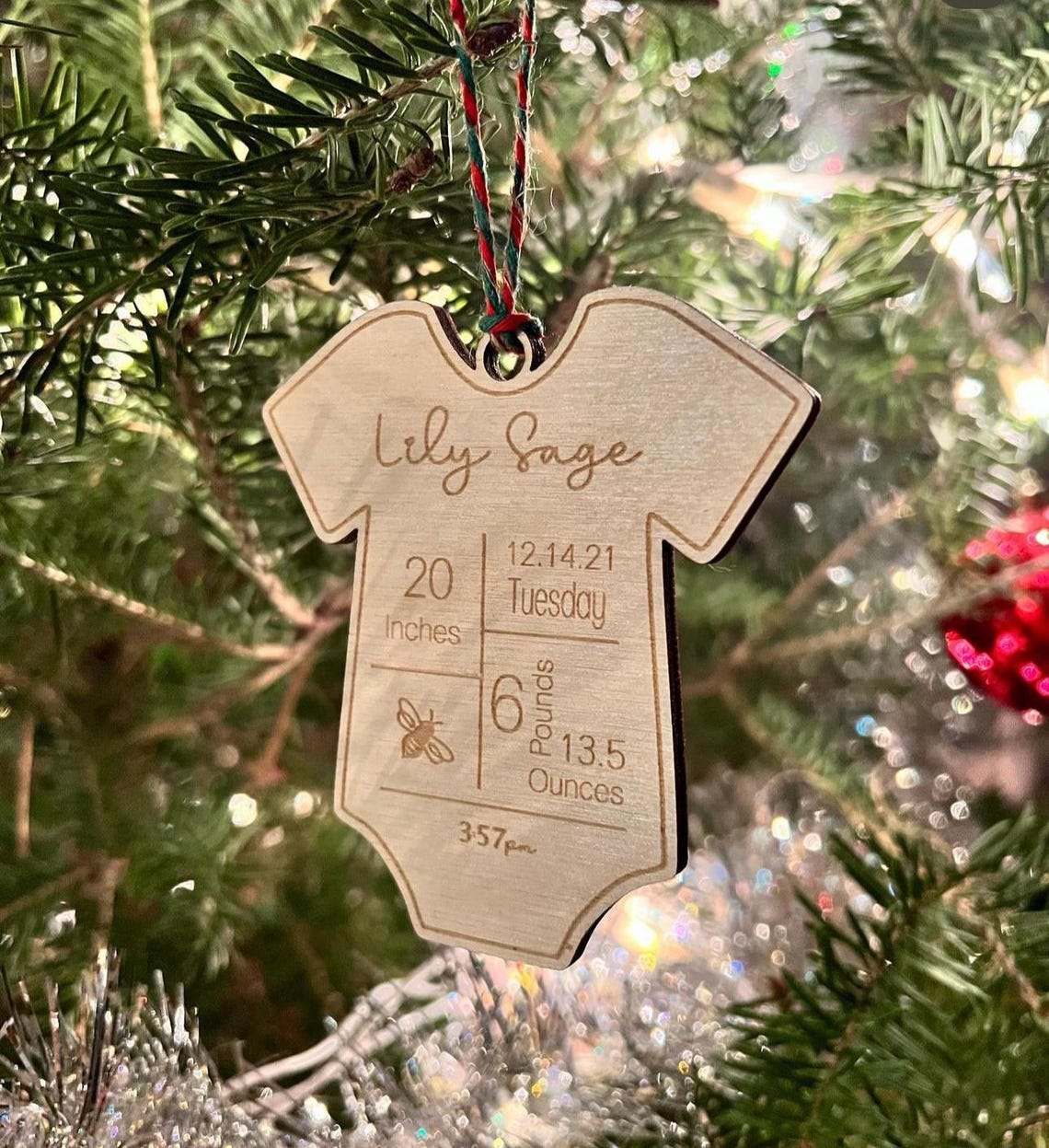 Baby Birth Stat Ornaments, Wooden Ornaments, Wooden Baby Birth Stat ...
