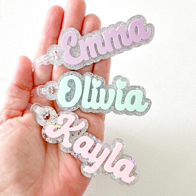 Glitter Name Cards - Etsy