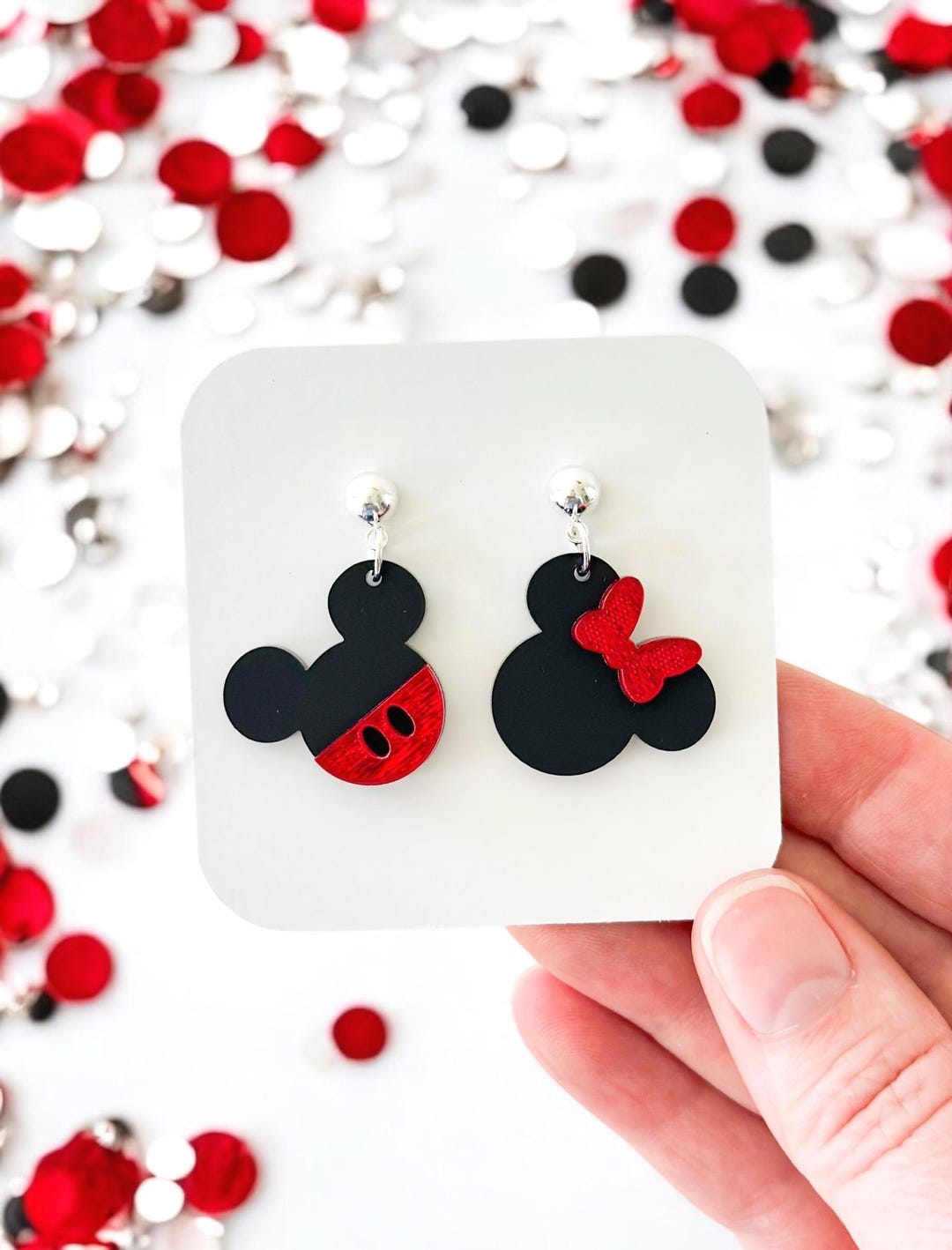 Mickey and Minnie Mouse Earrings | Mouse Earrings | Mickey Earrings ...