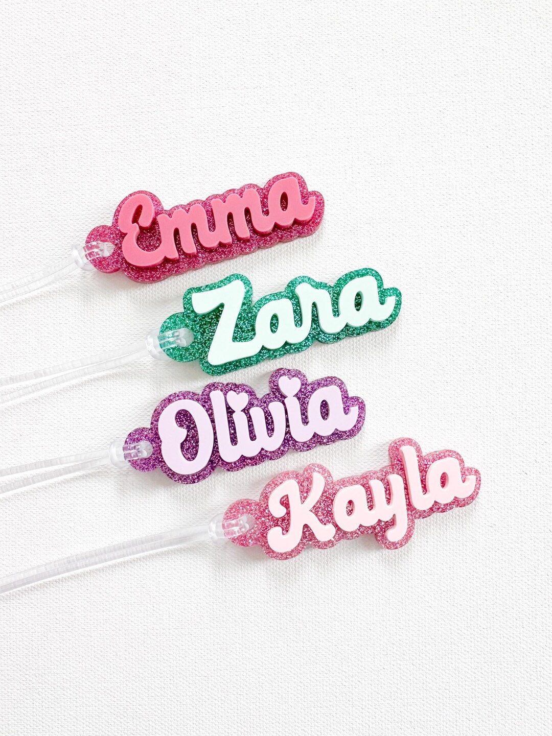 Glitter Name Tag | Personalized Back to School Name Tags | Glitter ...