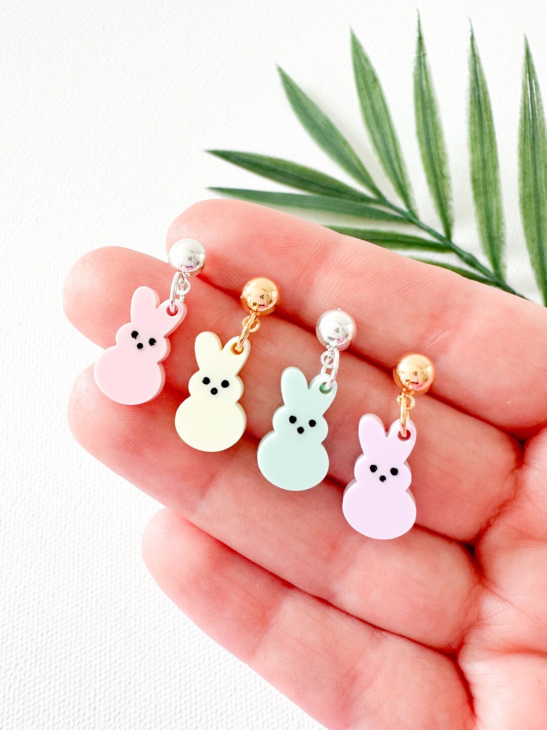 Easter Peep Earrings Mini Pastel Peep Easter Earrings Peep Bunny Earrings Easter Earrings - Etsy