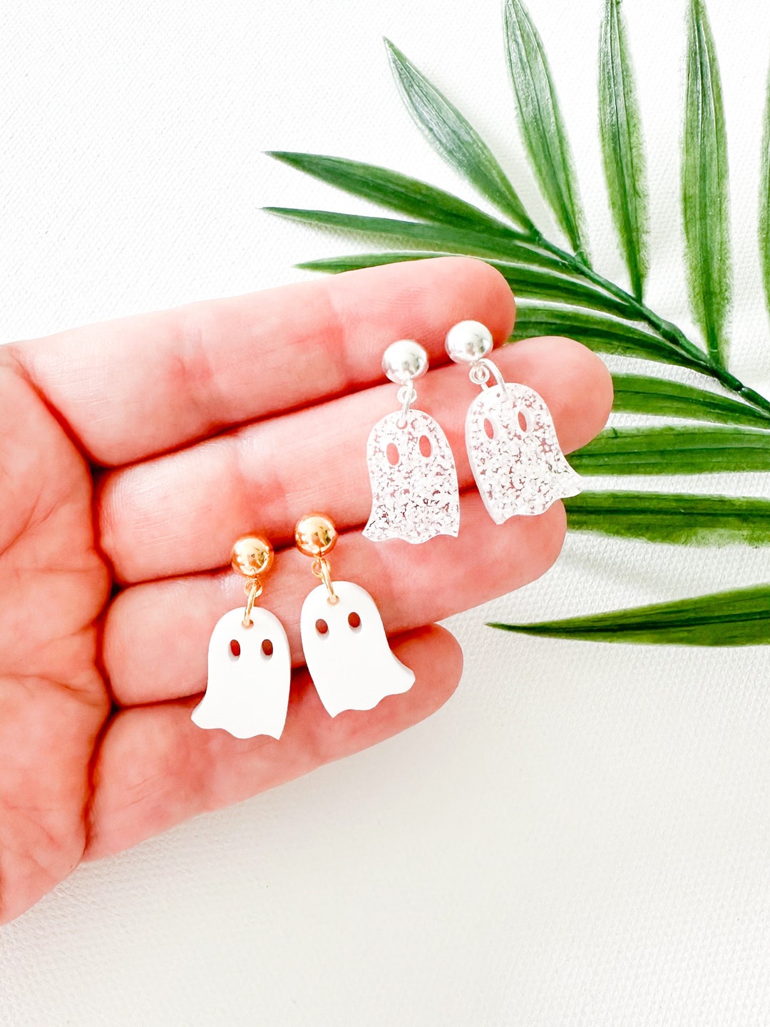 Mini Ghost Earrings | Little Ghost Halloween Earrings | White Ghost ...