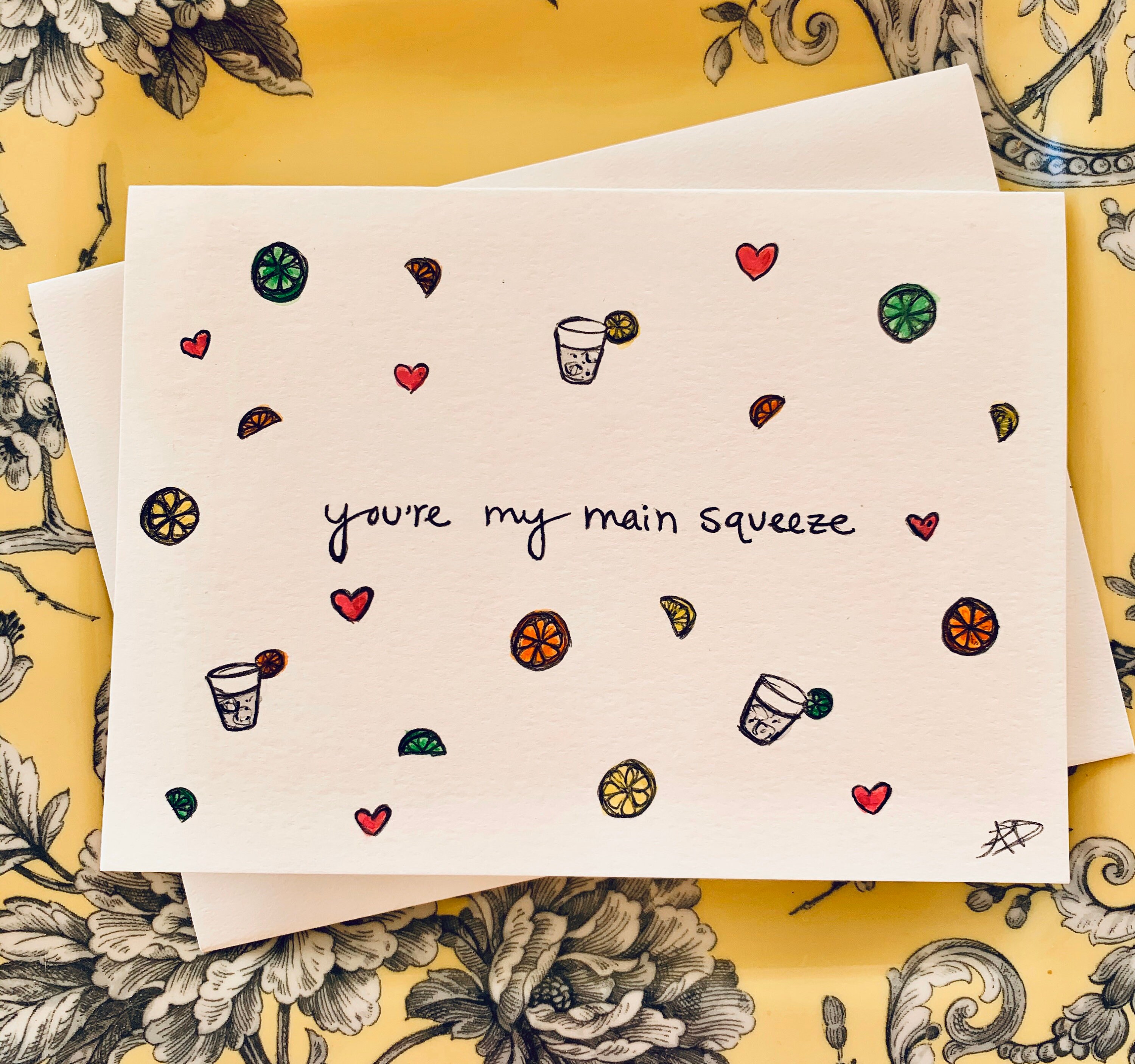 You're my main squeeze handmade just because cute card | Etsy