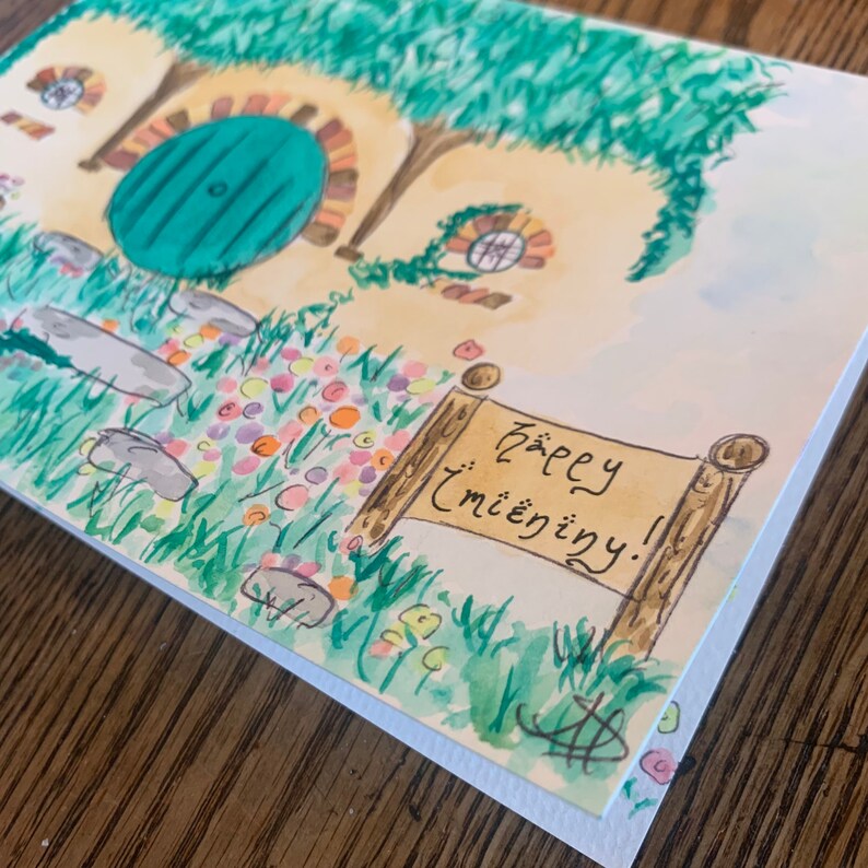 Lord of the Rings Birthday Card, Hobbit Hole Card, LOTR Birthday Card ...