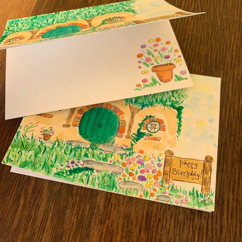 Lord of the Rings Birthday Card, Hobbit Hole Card, LOTR Birthday Card ...