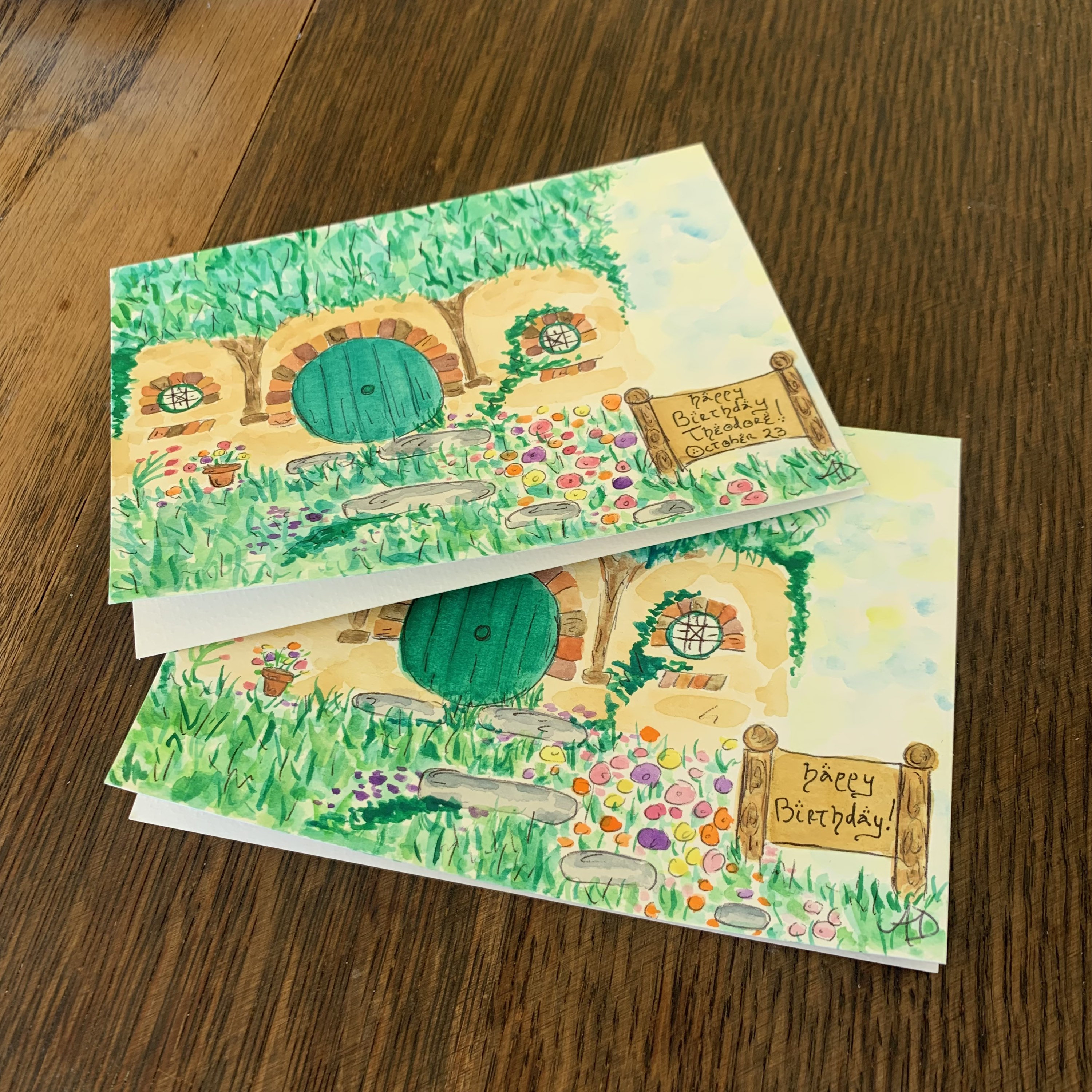 Lord of the Rings Birthday Card, Hobbit Hole Card, LOTR Birthday Card ...