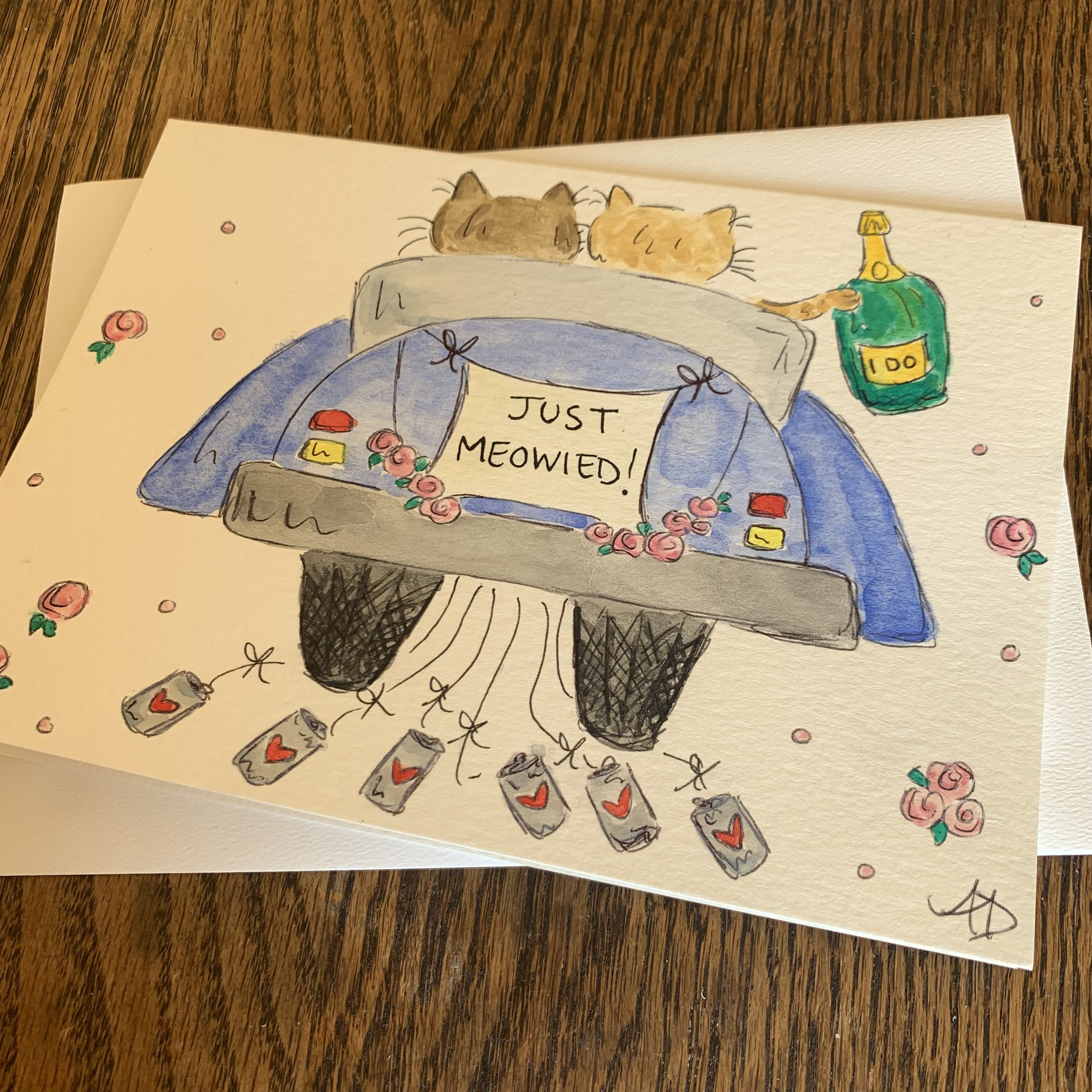 Just Meowied Card Grooms Male Cats Just Meowied Grooms Card - Etsy