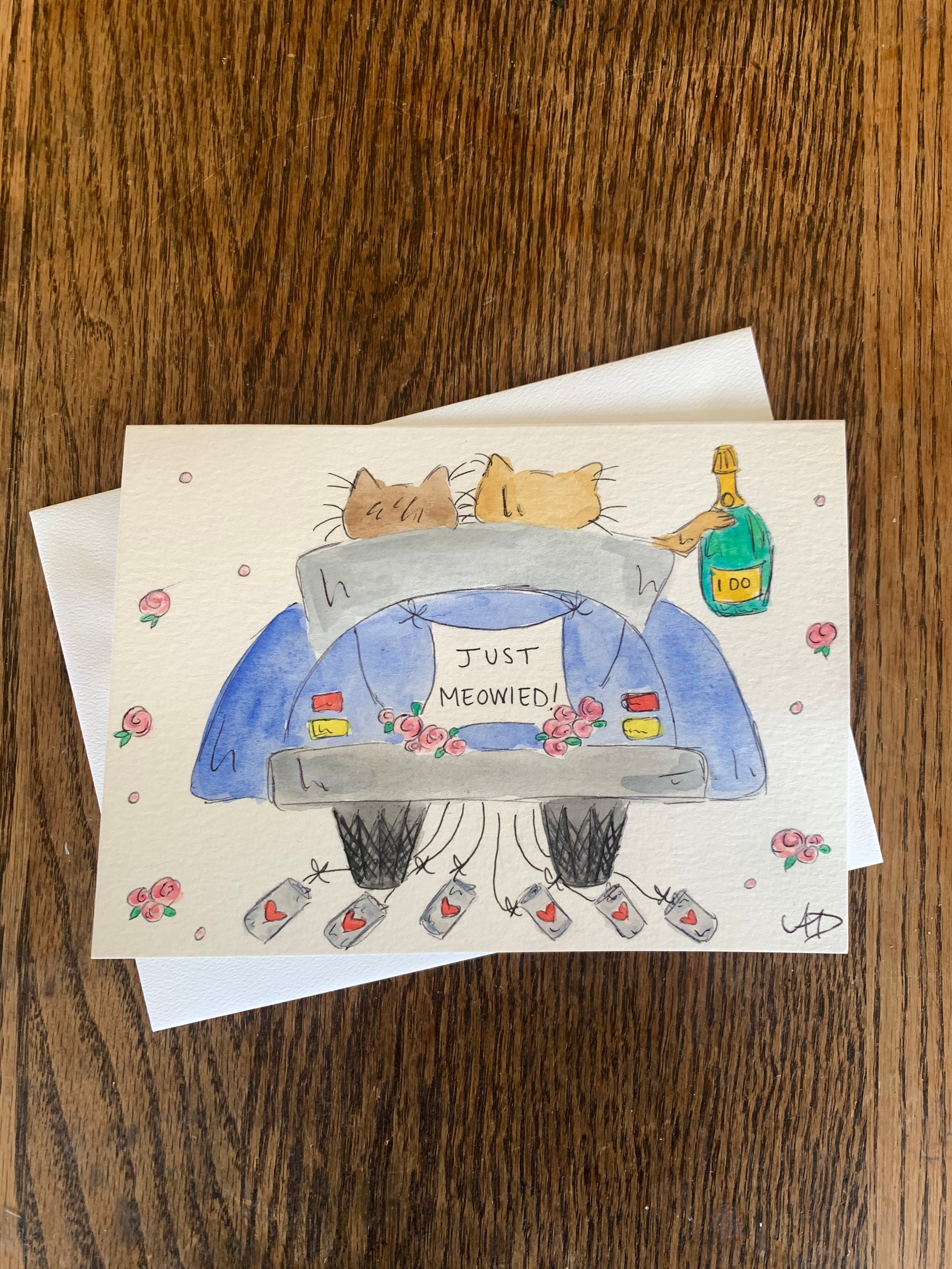 Just Meowied Card Grooms Male Cats Just Meowied Grooms Card - Etsy