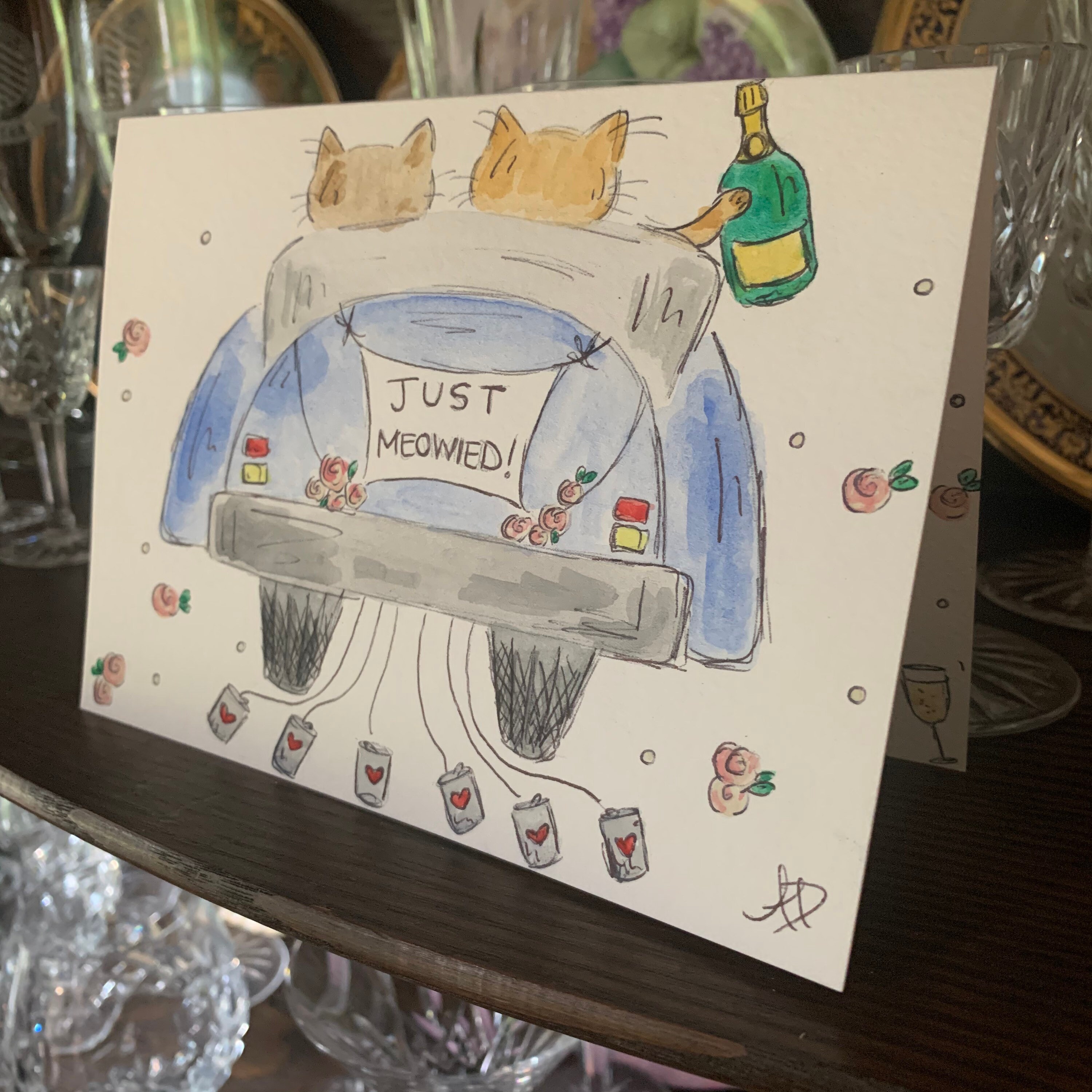 Just Meowied Card Grooms Male Cats Just Meowied Grooms Card - Etsy