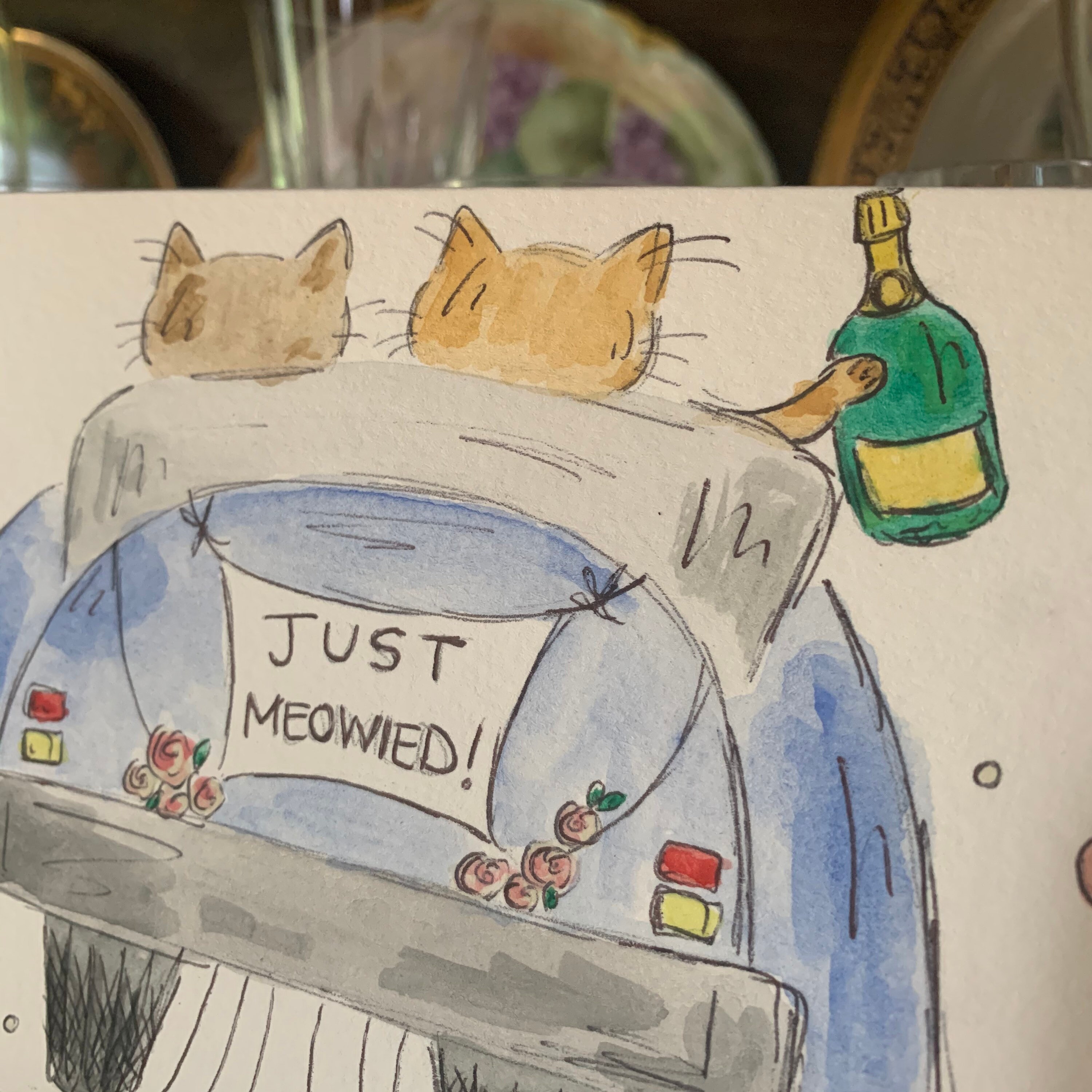 Just Meowied Card Grooms Male Cats Just Meowied Grooms Card - Etsy