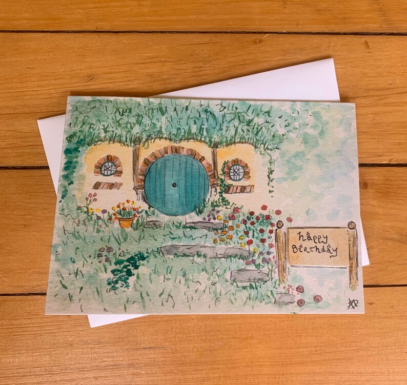 Lord of the Rings Birthday Card, Hobbit Hole Card, LOTR Birthday Card ...