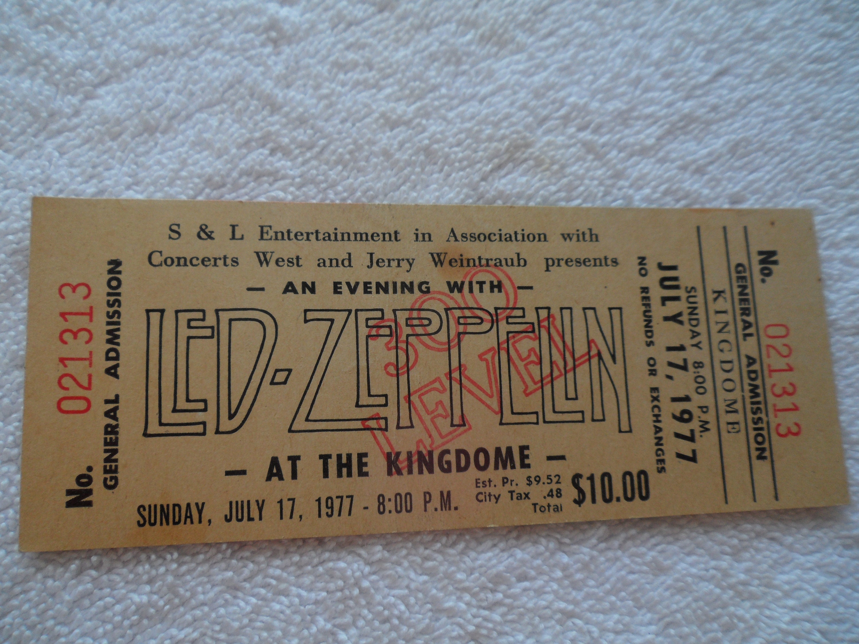LED ZEPPELIN Original__1977__unused CONCERT Ticket___seattle__ex - Etsy